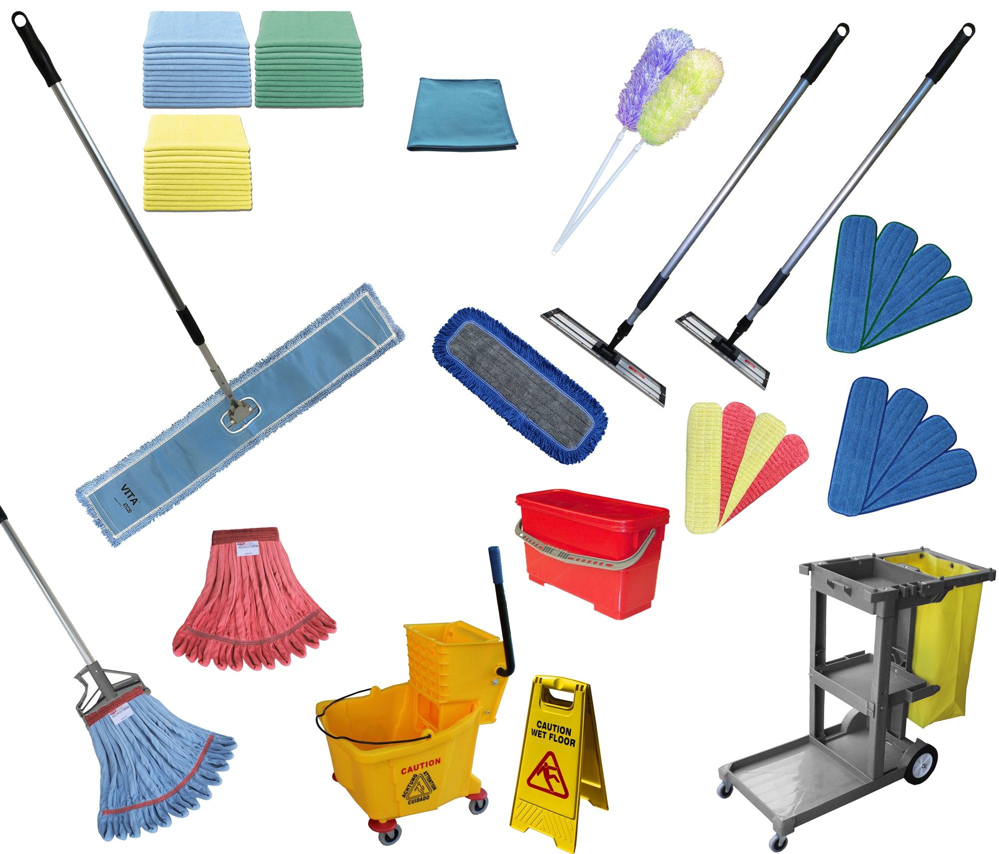 Anago Houston Kit: Versatile Microfiber Mops and Dust Mops for General ...