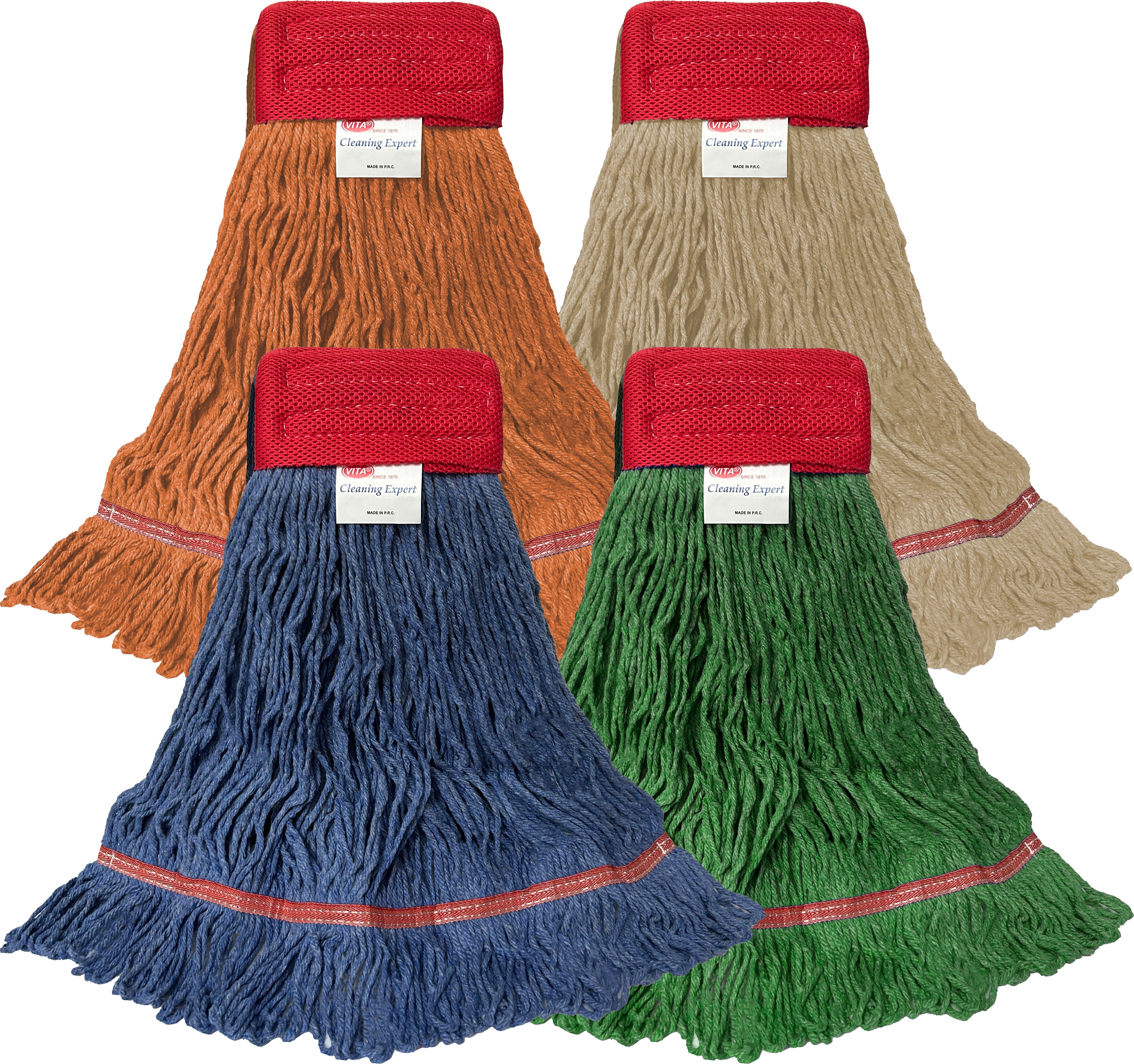 Looped End Wet Mop: Premium Yarn Blend | Color Options – Microfibers, Inc.
